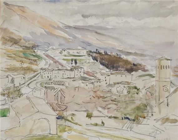 Mahonri Mackintosh‏ Young | View of Assisi (1913) | MutualArt