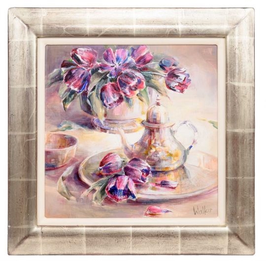 Ethel Walker | BLACK TULIPS AND SILVER (2008) | MutualArt