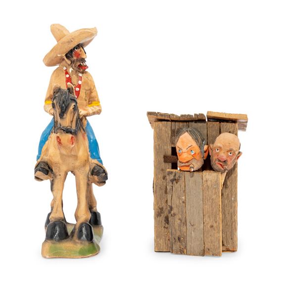 Andy Anderson | Outhouse and Chalkware Figure | MutualArt