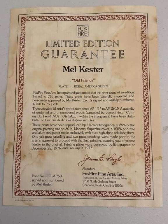 Mel Kester | Old Friends | MutualArt