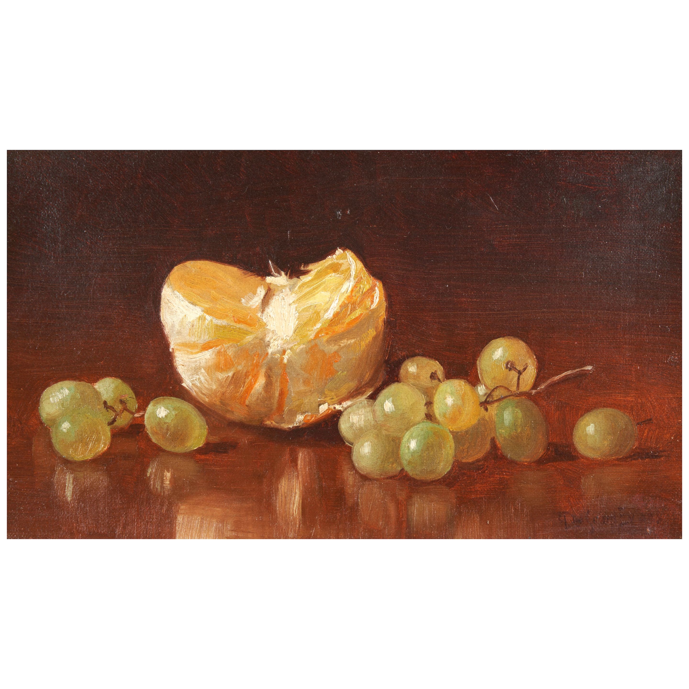 David De Scott Evans | Grapes and Orange | MutualArt