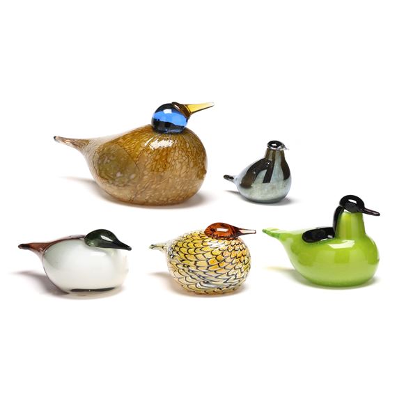 Oiva Toikka | Five Art Glass Birds | MutualArt