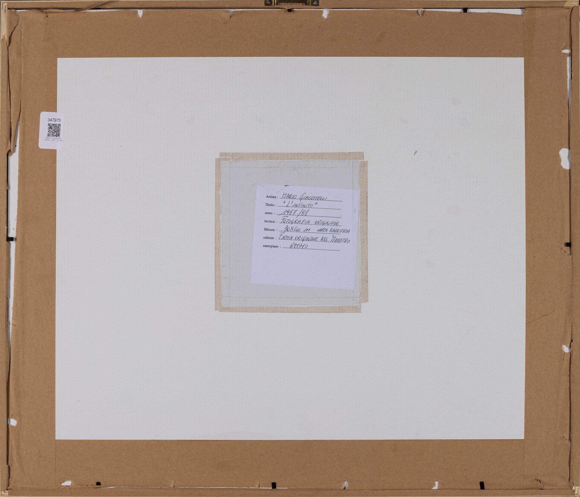 Mario Giacomelli | L'infinito (1987 - 1988) | MutualArt