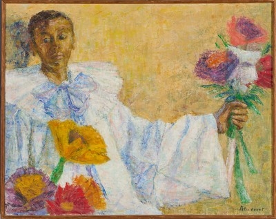 Felix Douat | Pierrot au bouquet | MutualArt