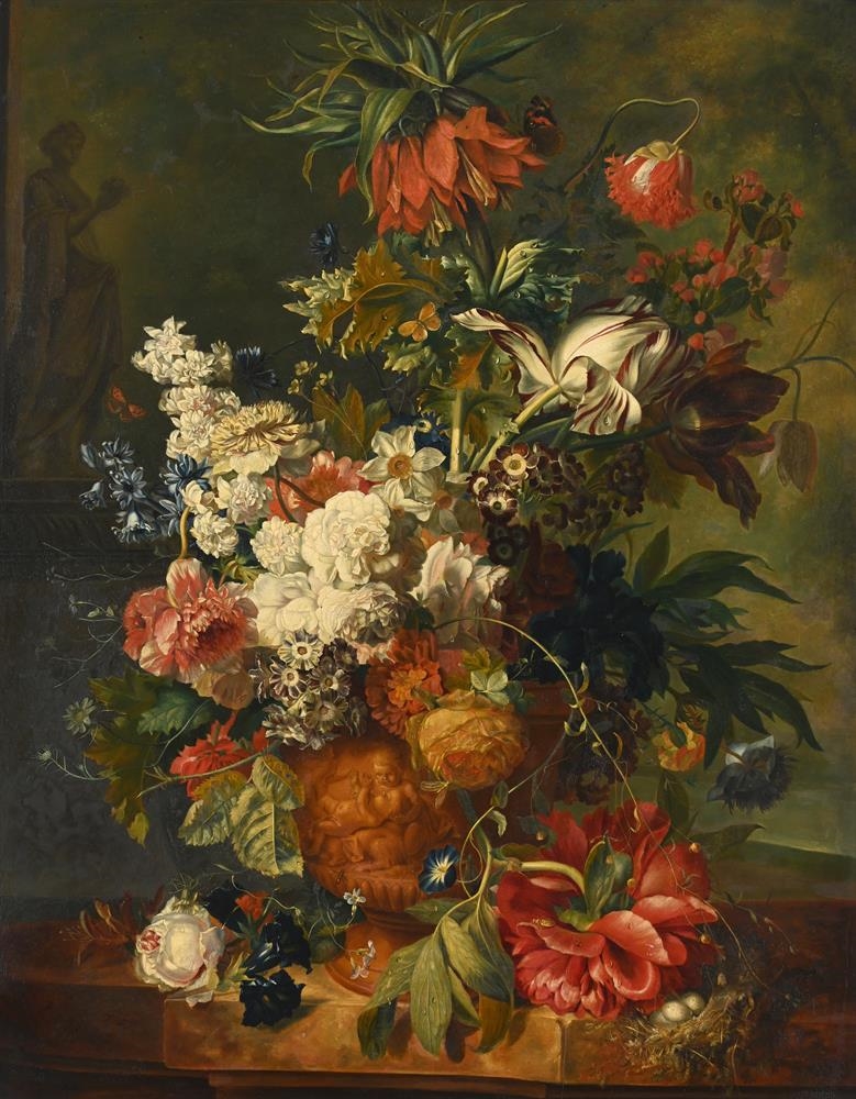 Van Huysum Jan | A Crown Imperial, Roses and Other Flowers in a ...