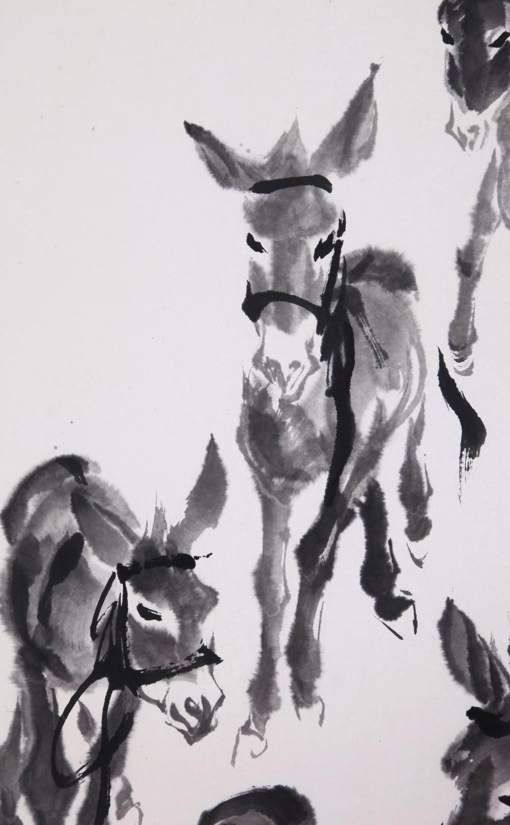Huang Zhou | Six Donkeys | MutualArt