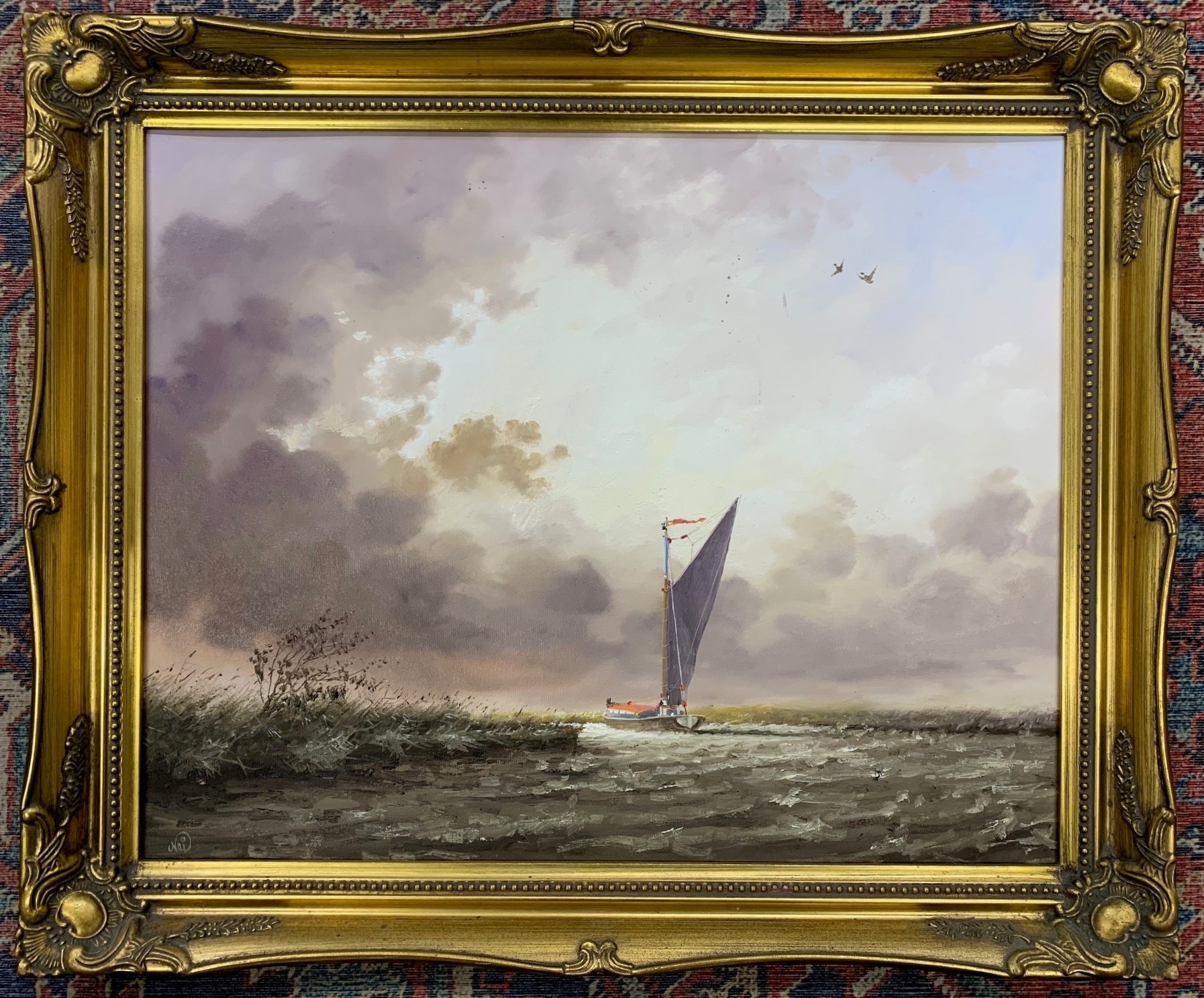 Neil Smalley | Wherry in choppy / storm brewing broadland waters ...