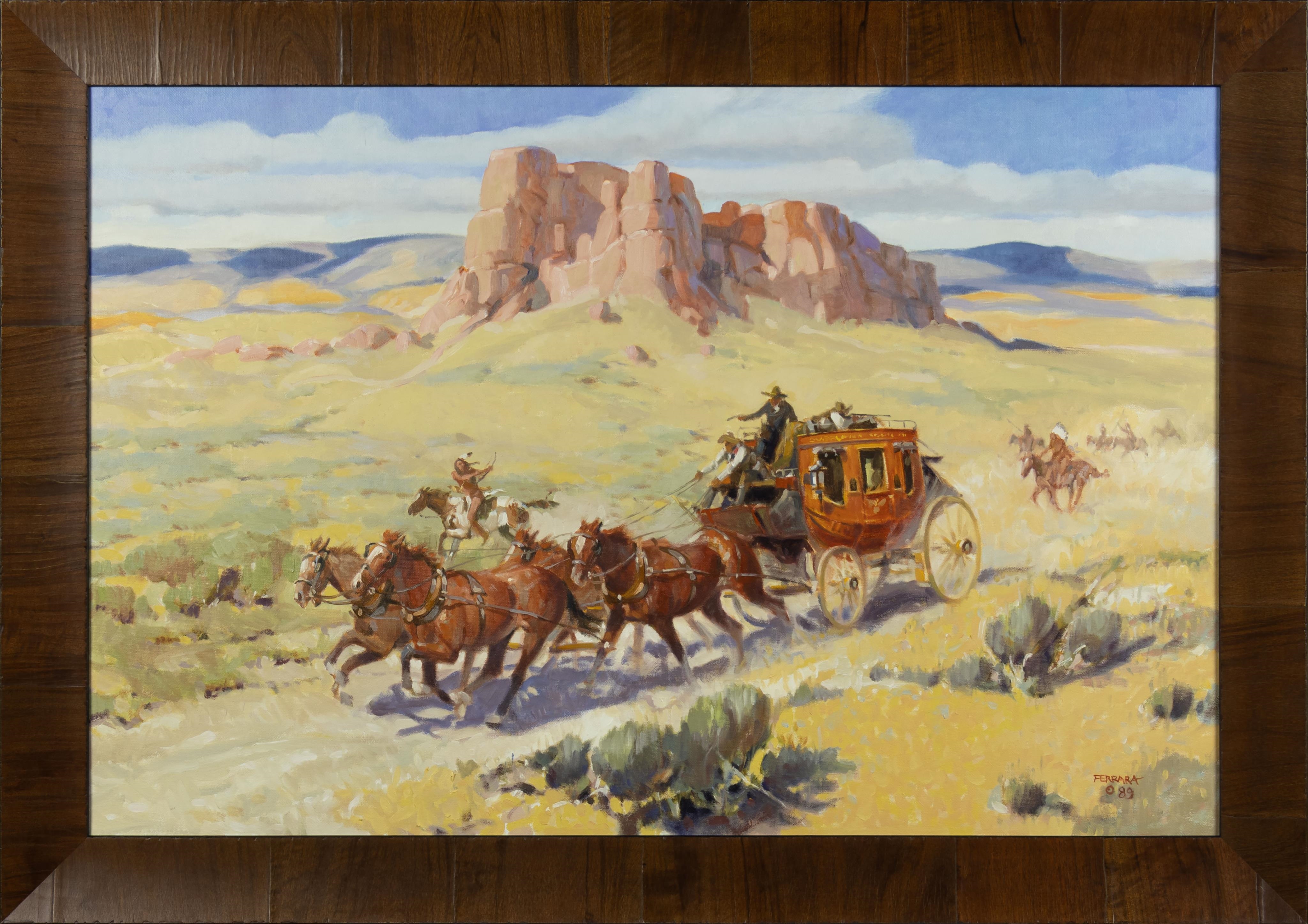 Joe Ferrara | Stagecoach Ambush (1989) | MutualArt