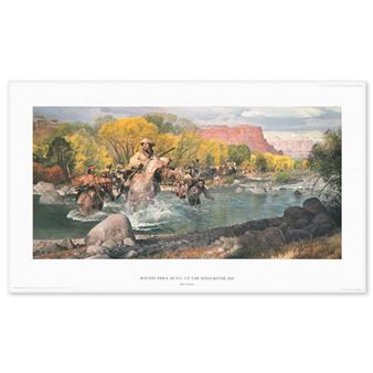 John Ford Clymer | Wilson Price Hunt- Up the Wind River | MutualArt
