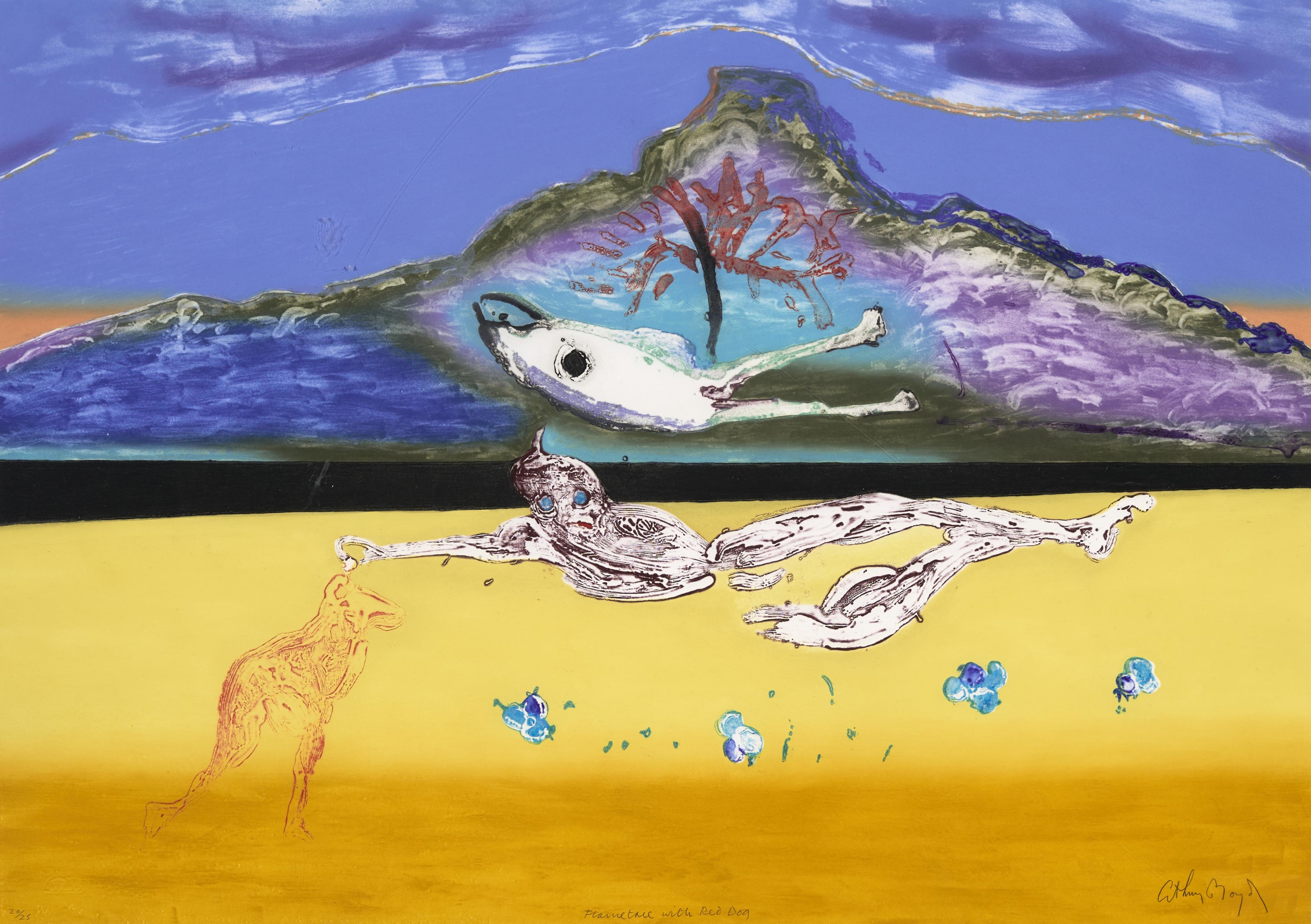 Arthur Merric Bloomfield‏ Boyd | Flame Tree with Red Dog | MutualArt