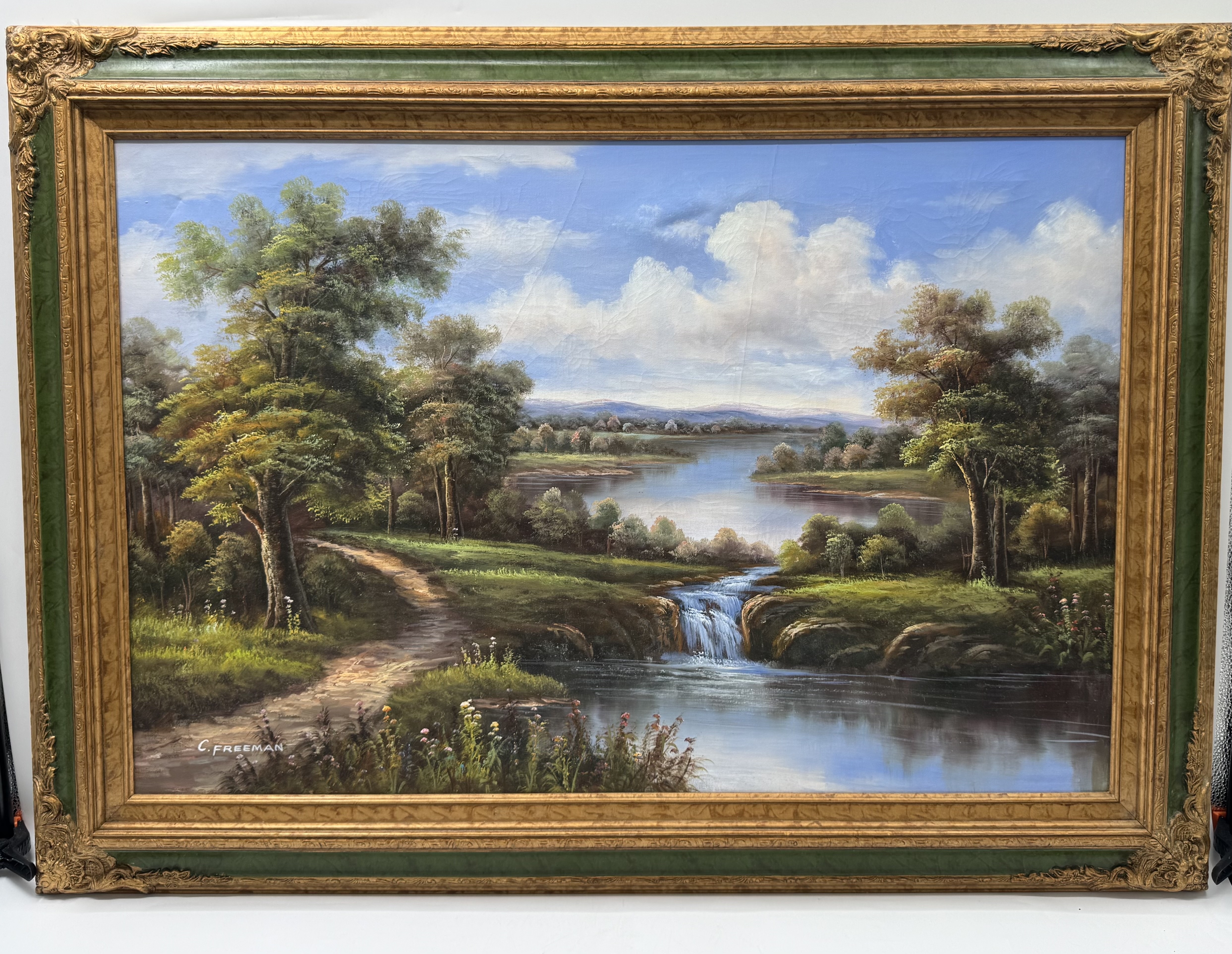 C. Freeman | Landscape with Waterfall | MutualArt