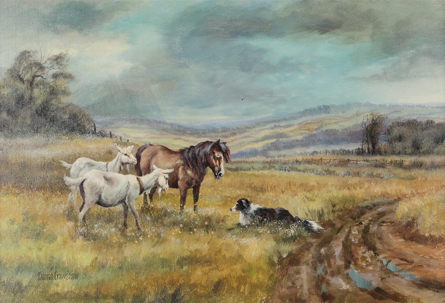 Donna Crawshaw | FRIENDS IN THE FIELD | MutualArt