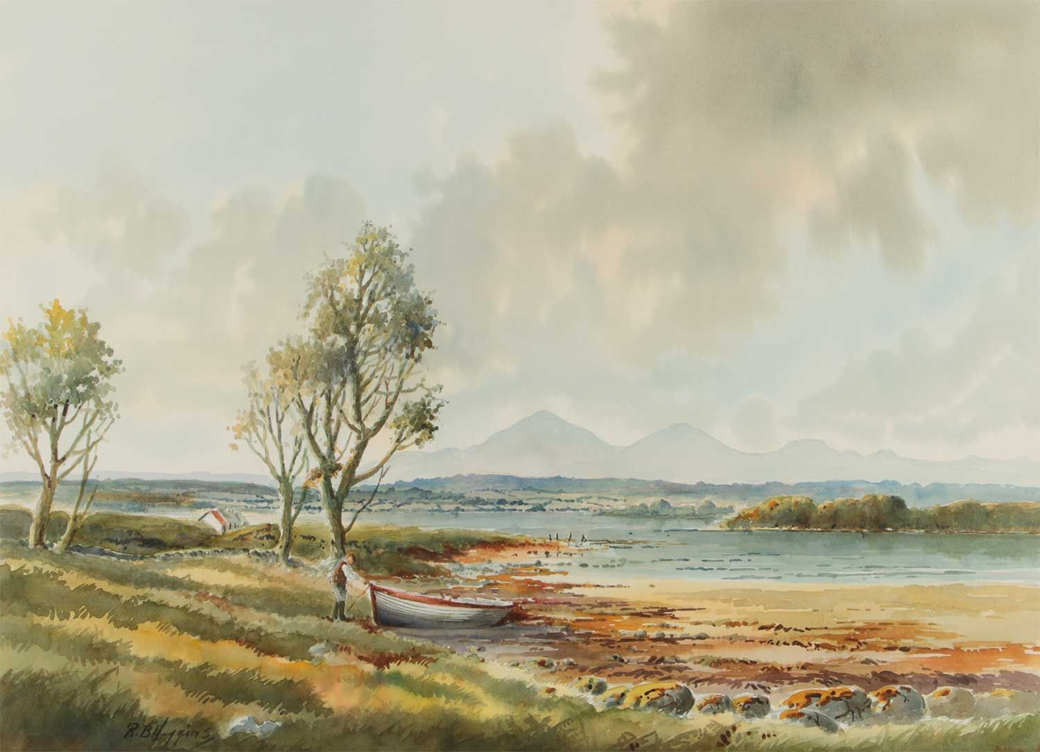 Robert Bertie Higgins | THE MOURNES FROM STRANGFORD LOUGH | MutualArt