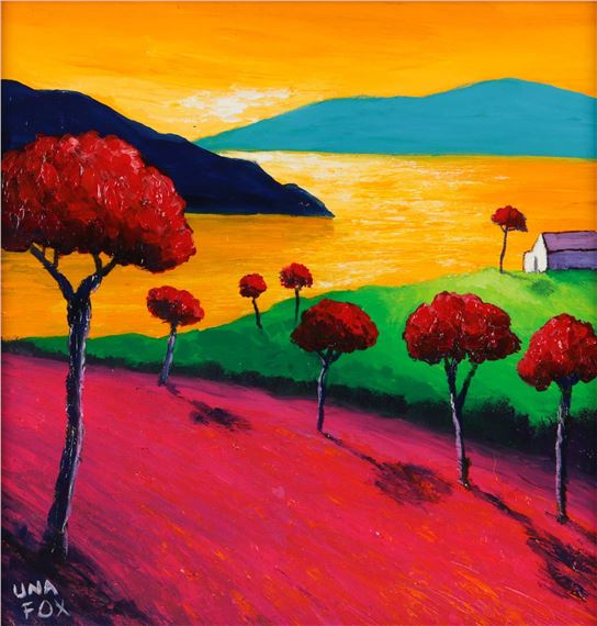 Una Fox | RED TREES BY THE SEA | MutualArt