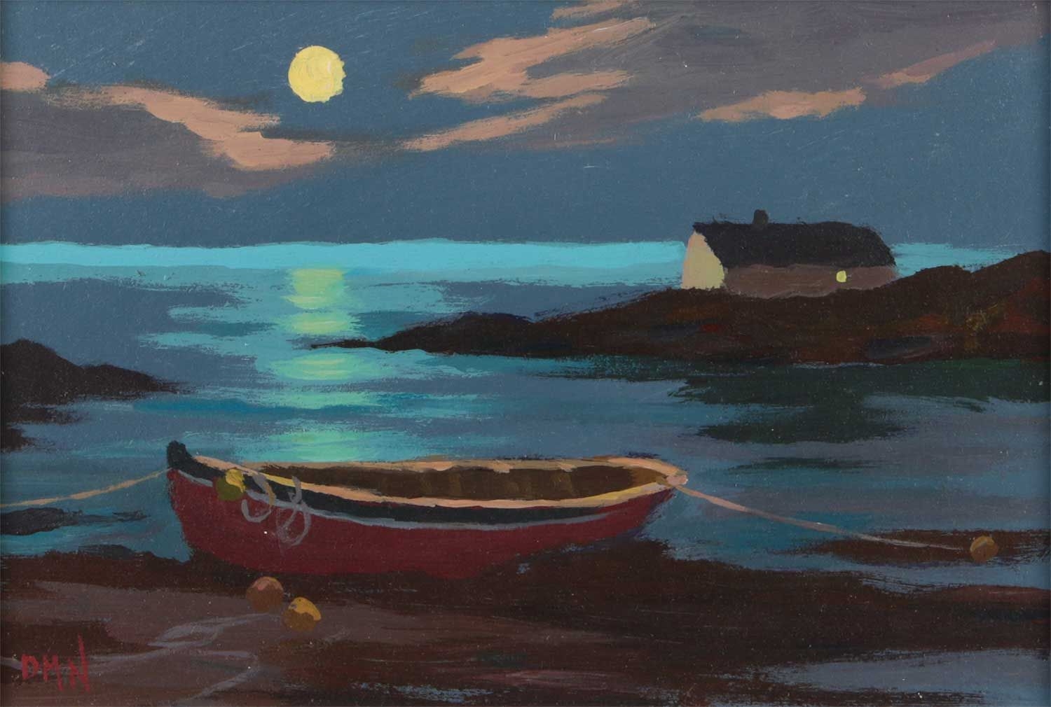 Donal McNaughton | MOONLIGHT OVER THE SHORE | MutualArt