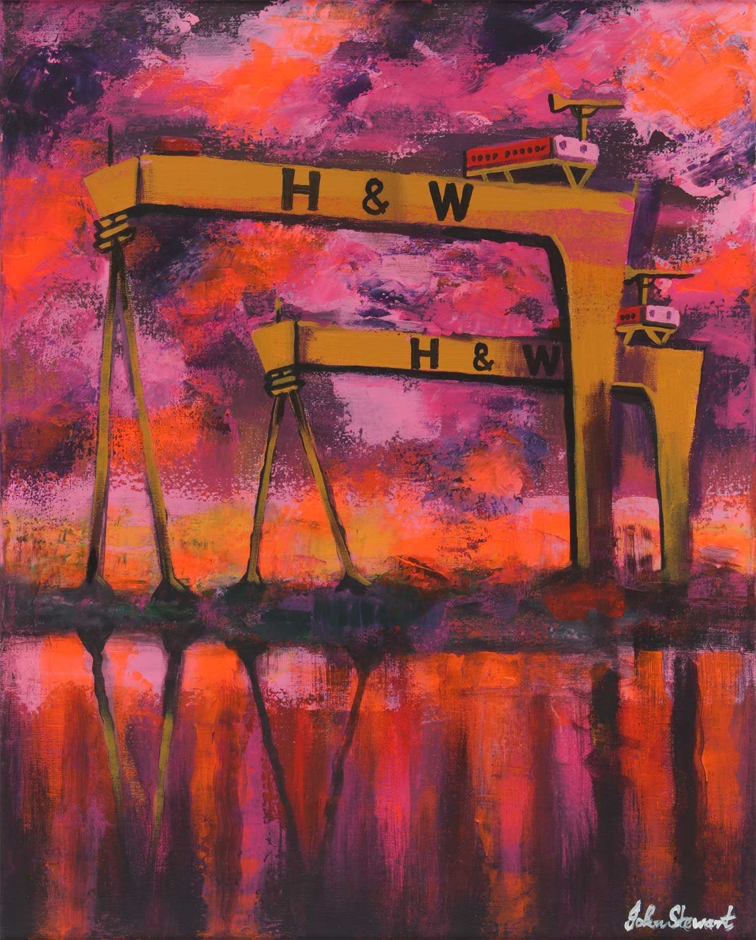 John Stewart | THE BELFAST CRANES | MutualArt