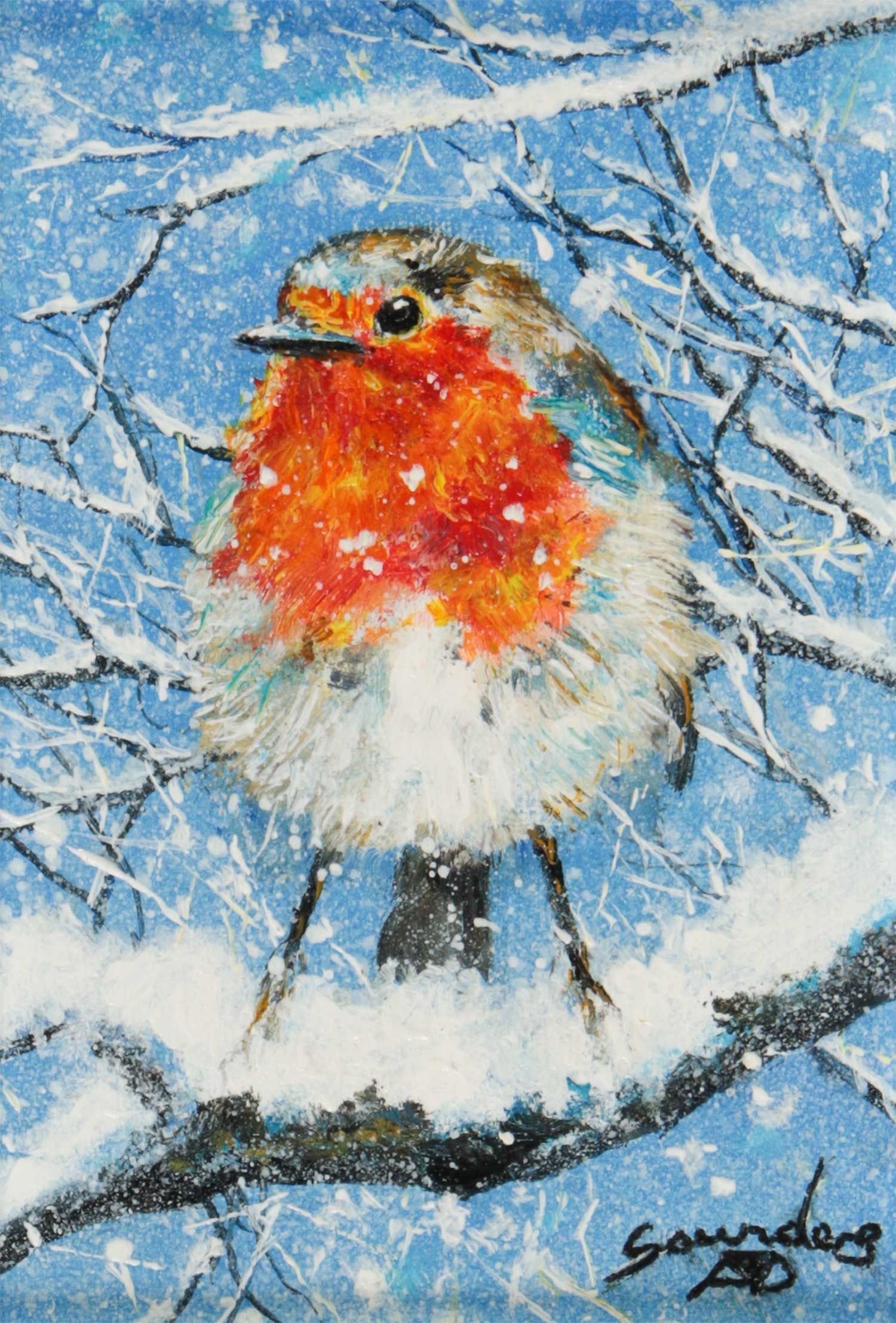 Andy Saunders | ROBIN IN WINTER | MutualArt