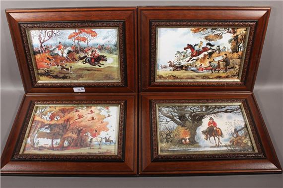Norman Thelwell | Four fox hunting caricatures | MutualArt