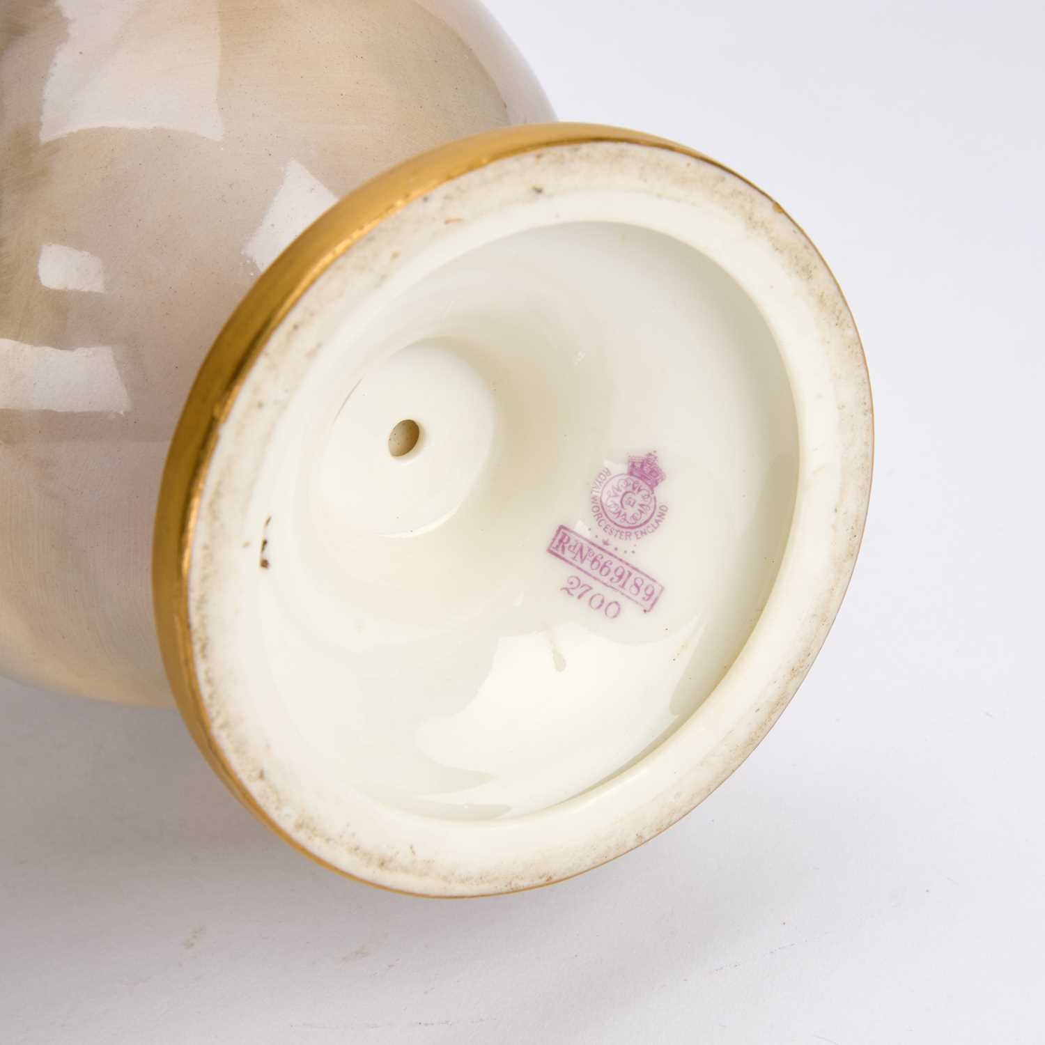 Harry Davis | A PAIR OF ROYAL WORCESTER TWO-HANDLED VASES AND COVERS ...