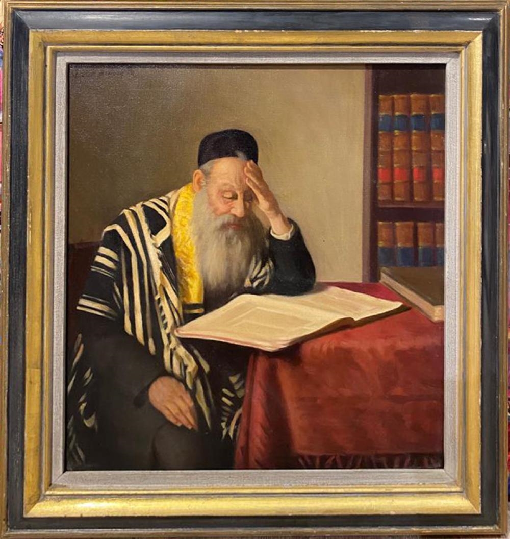 Jacob Binder | Rabbi studying the Torah | MutualArt