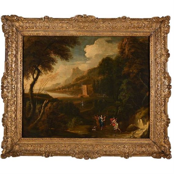 Northern School | Mythological scene in lake and mountain landscapes ...