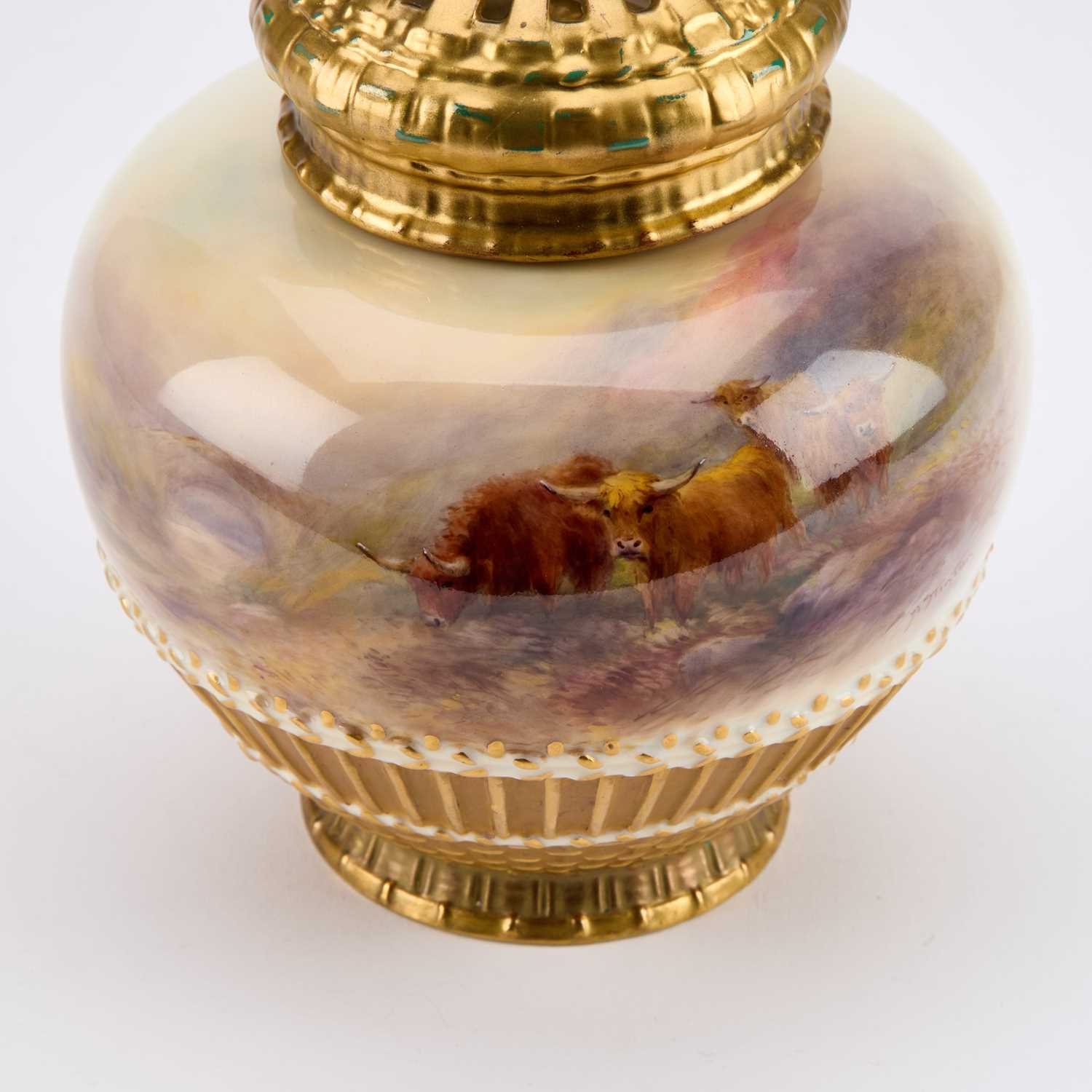 Harry Stinton | A ROYAL WORCESTER POT POURRI VASE AND COVER | MutualArt