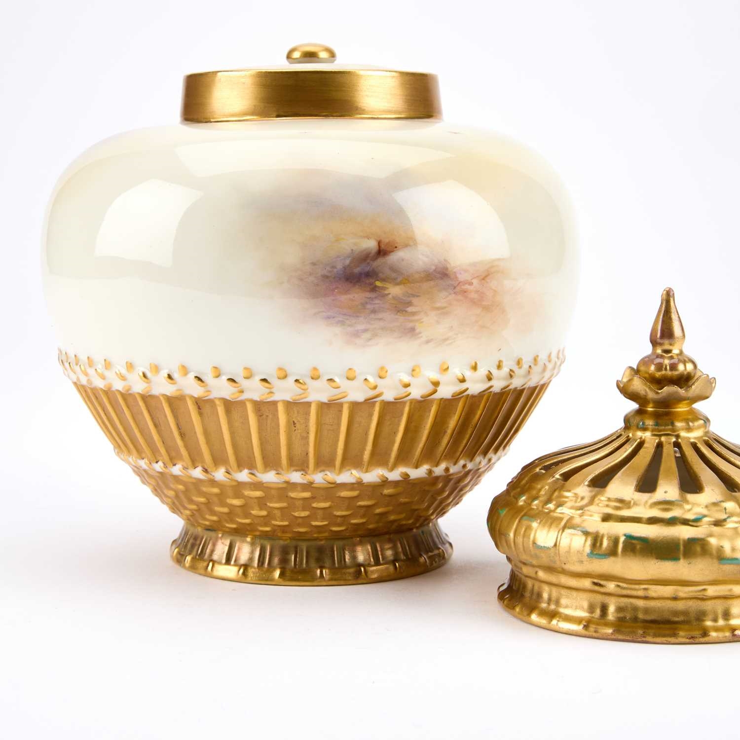 Harry Stinton | A ROYAL WORCESTER POT POURRI VASE AND COVER | MutualArt