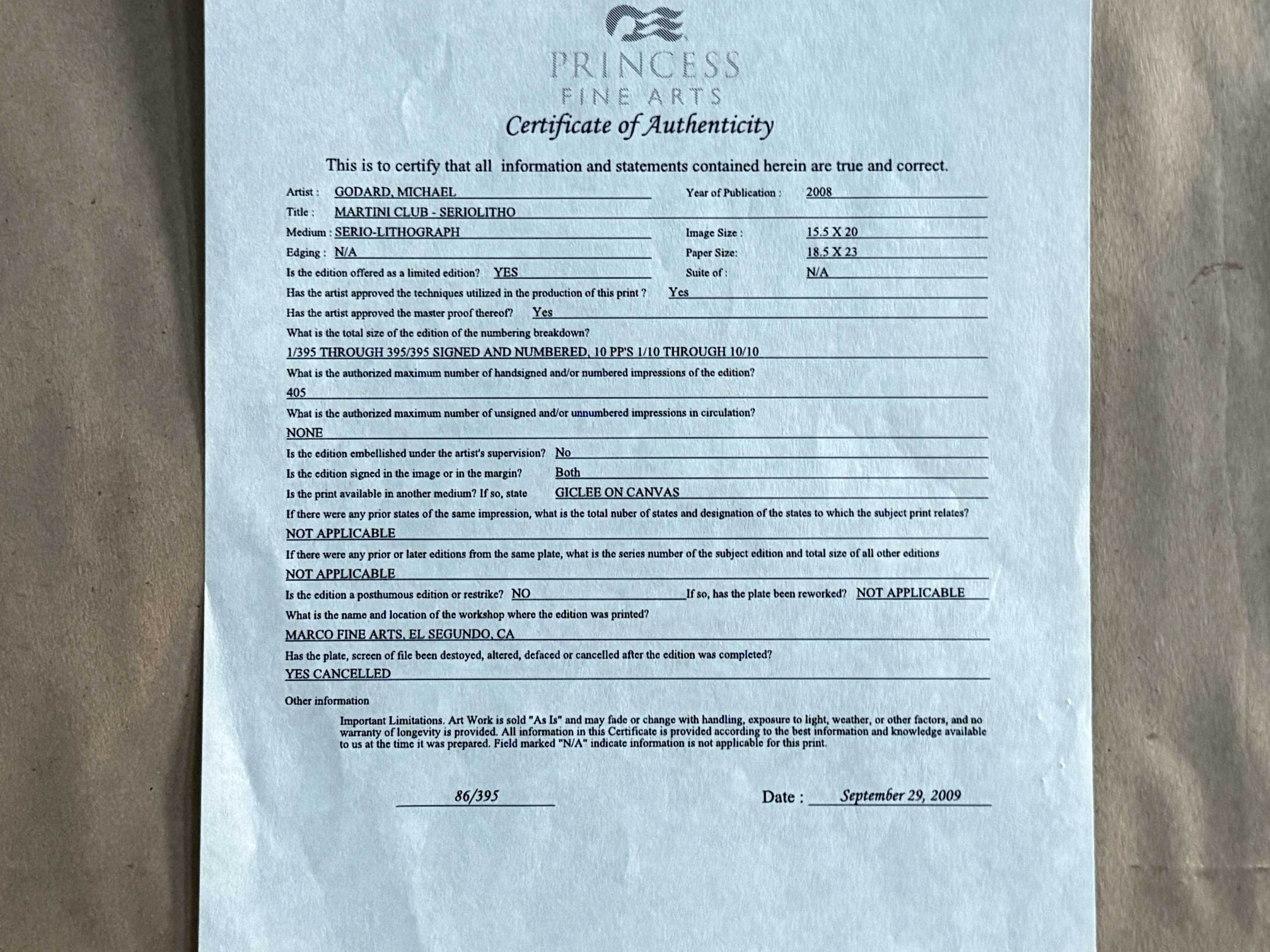 Michael Godard | Martini Club | MutualArt