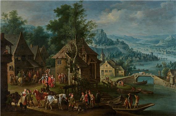 Joseph Stephan | Dorf am Fluss | MutualArt