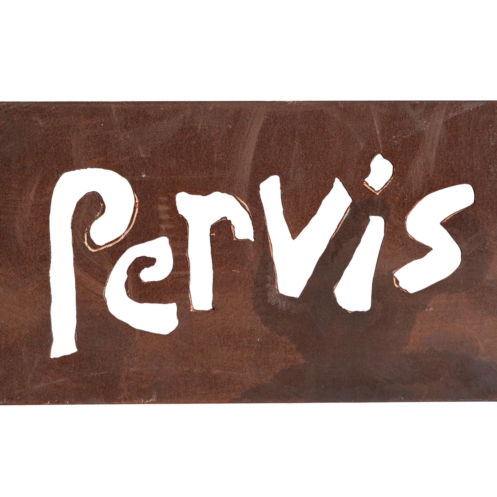 Purvis Young | Signature Cut Iron Sign (20th Century) | MutualArt