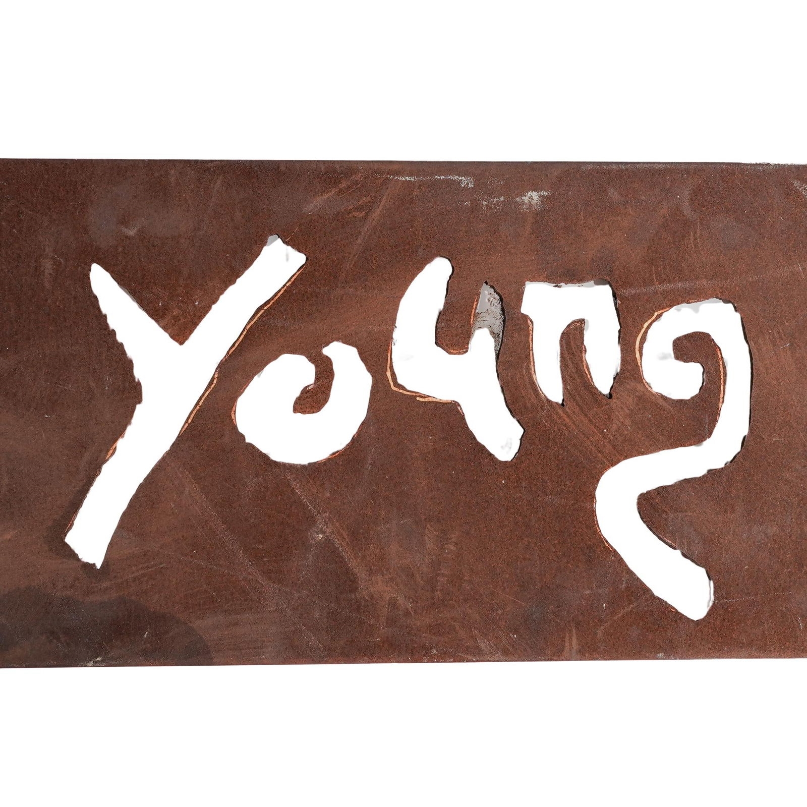 Purvis Young | Signature Cut Iron Sign (20th Century) | MutualArt