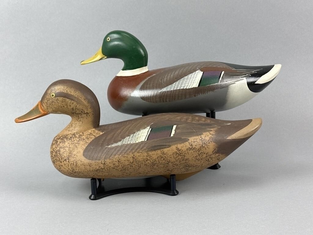Robert Madison Mitchell | 2 Madison Mitchell Mallard Duck Decoys (1965 ...