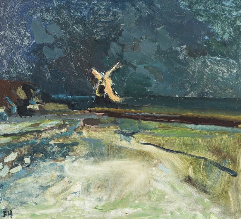 Frank Hammershøj | Landscape with a mill | MutualArt