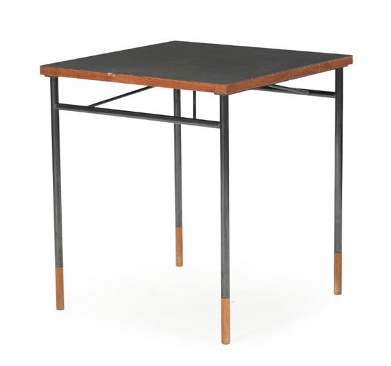 Finn Juhl | Square table with steel frame | MutualArt