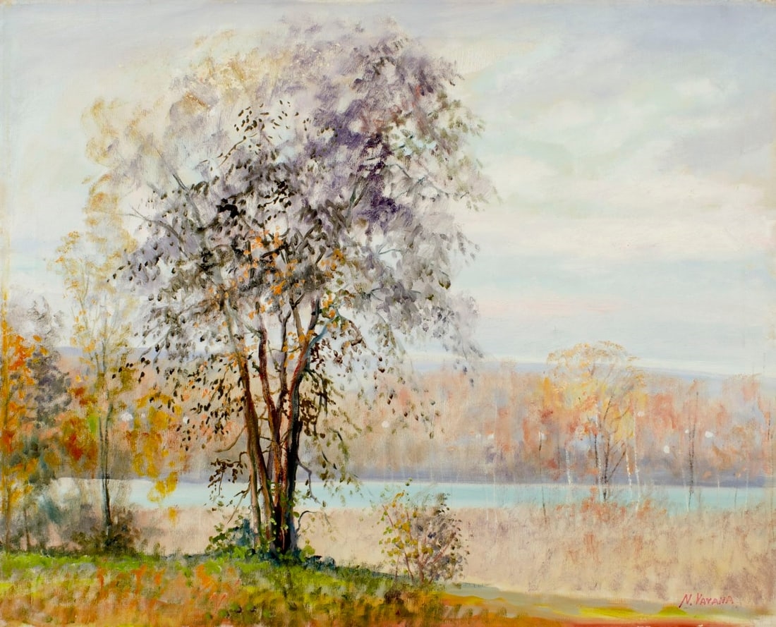 Nunzio Vayana | Autumn River Landscape | MutualArt