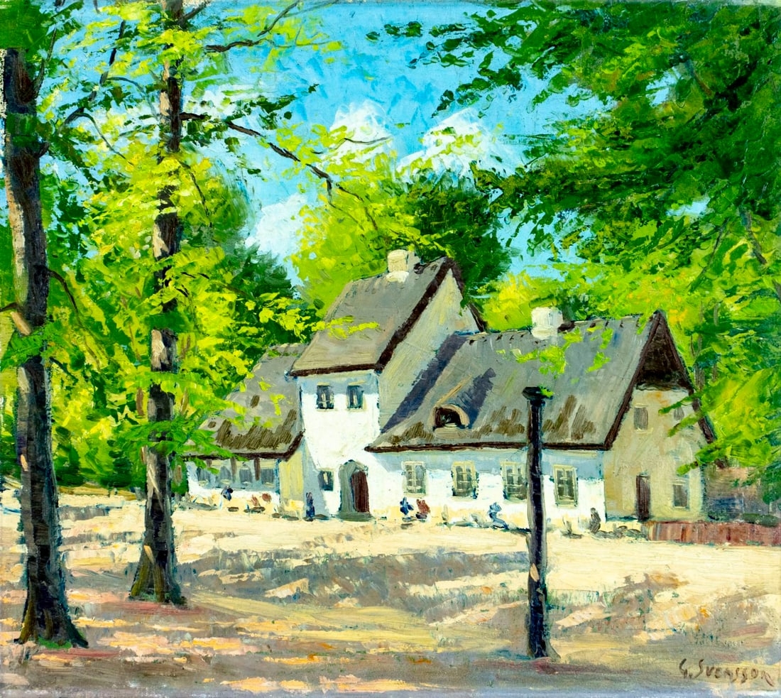 Gustaf Svensson | Landscape with Cottage | MutualArt