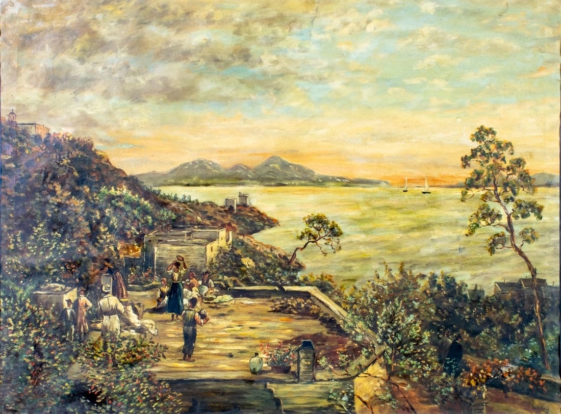 Erna Scharff | Sunset Coastal Landscape | MutualArt