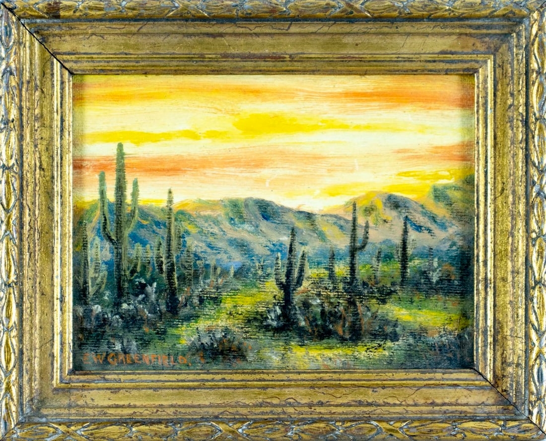 Ernest W. Greenfield | Sunset Desert Landscape | MutualArt