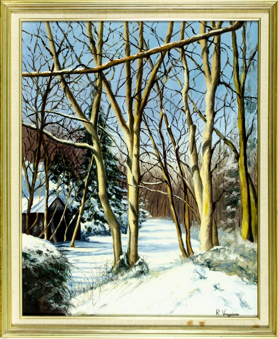 R Veneziano | Winter Contryside Landscape | MutualArt