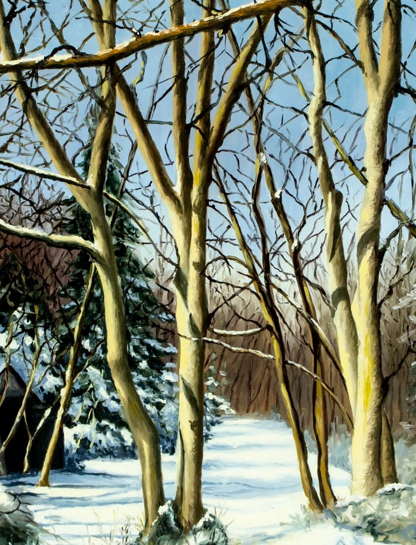 R Veneziano | Winter Contryside Landscape | MutualArt