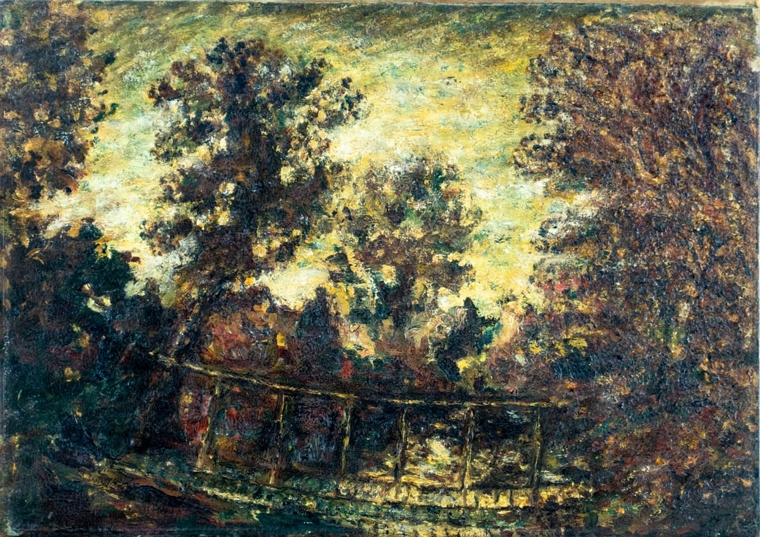 M. C. Chesebro | Bridge Landscape - Autumn | MutualArt
