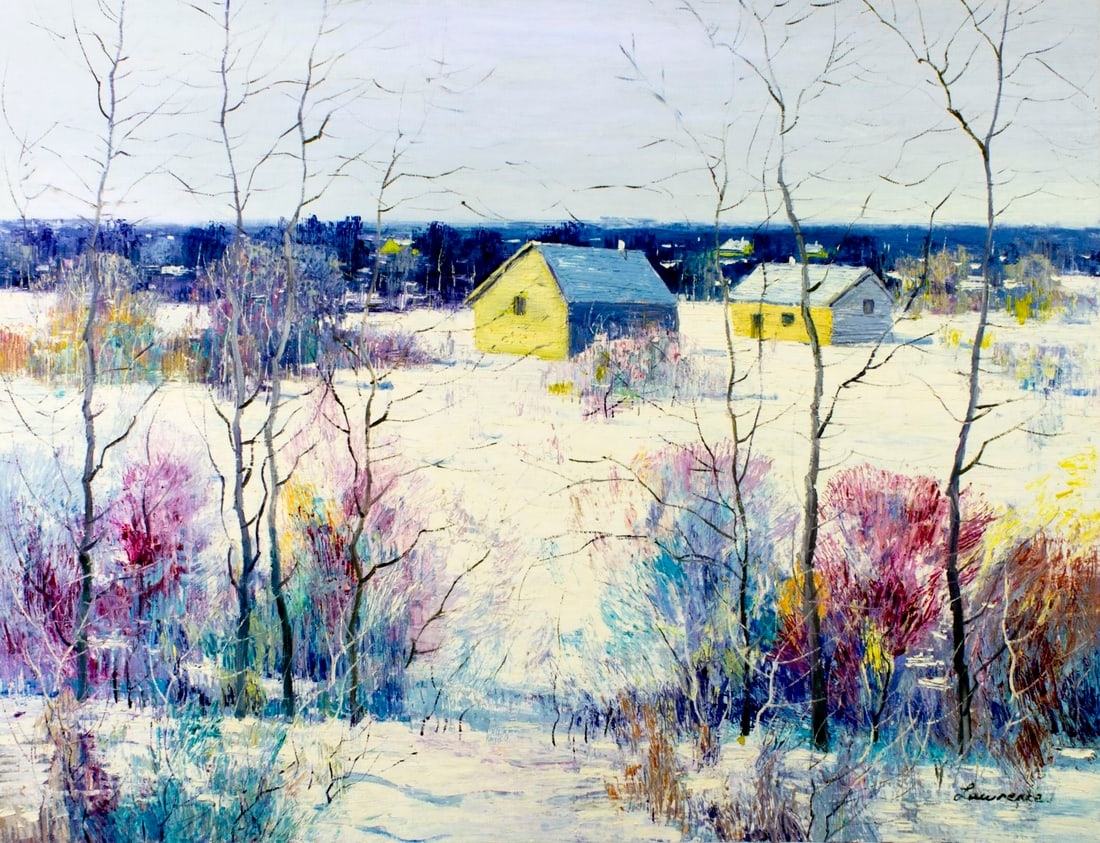 Law Kwok Leung | Winter Village Landscape | MutualArt