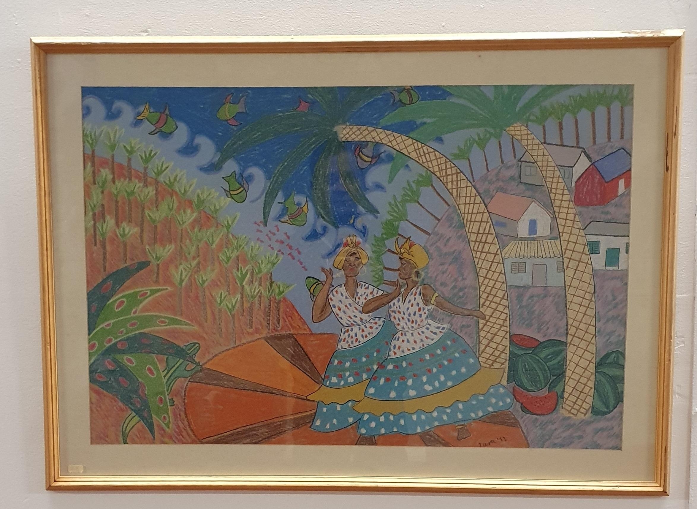 Tara Tracey | Pastel of eastern Ladies dancing | MutualArt