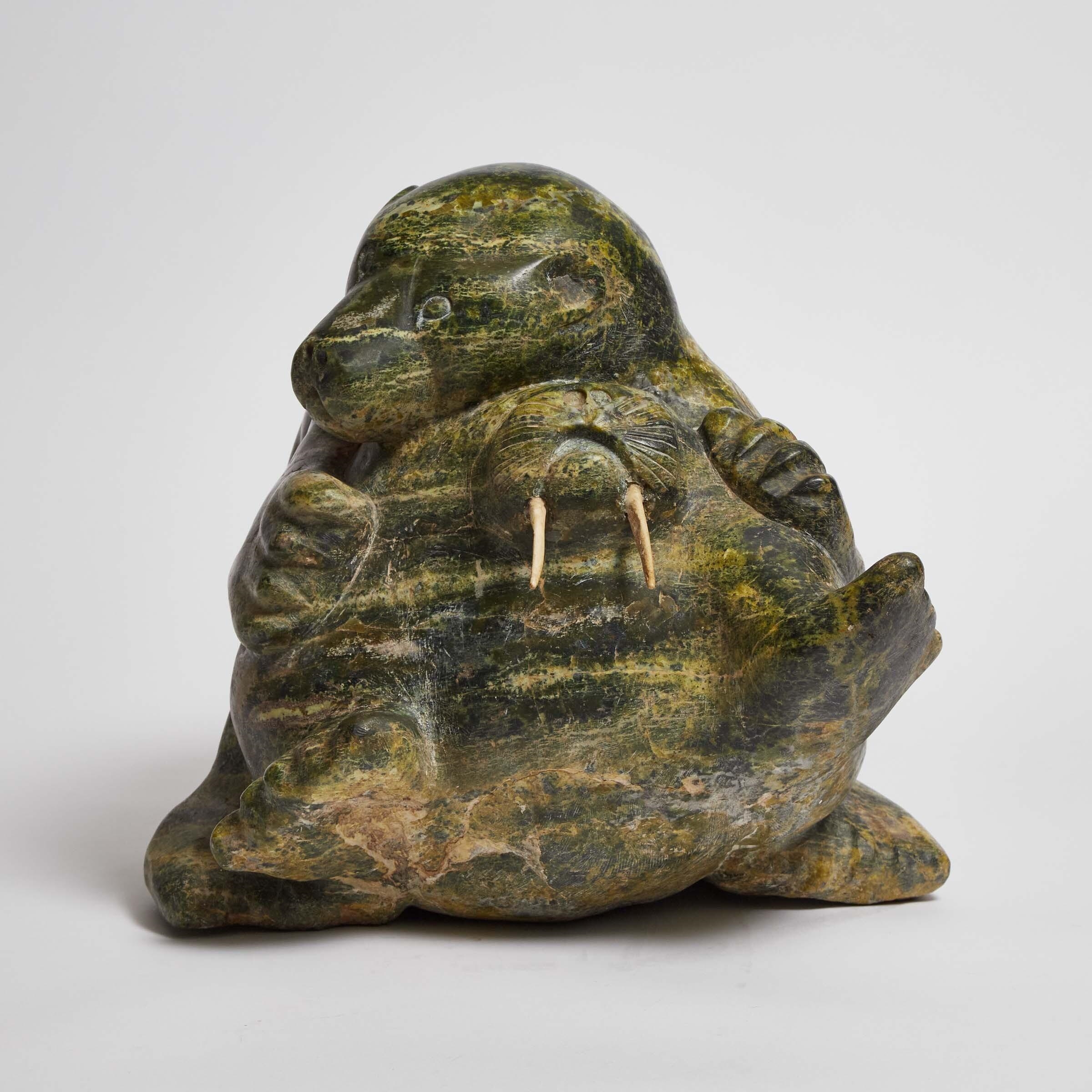 Kaka Ashoona | MONUMENTAL BEAR AND WALRUS | MutualArt