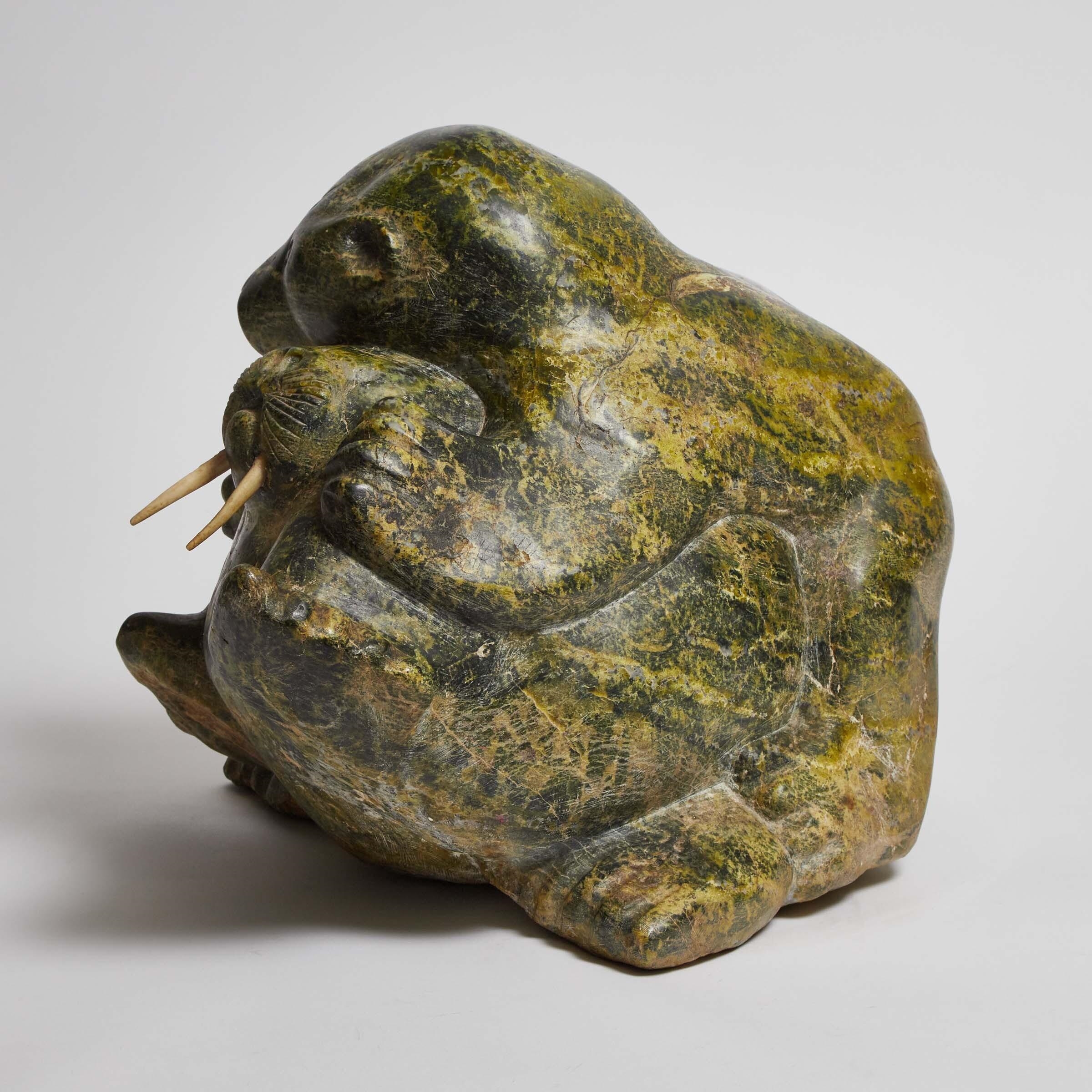 Kaka Ashoona | MONUMENTAL BEAR AND WALRUS | MutualArt