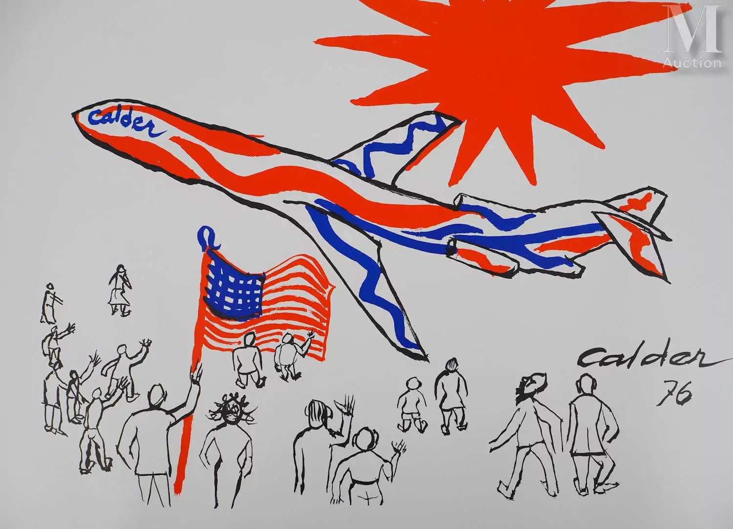 Alexander Calder | Flying Colors : Plane under Red Sun, 1976 (1976 ...