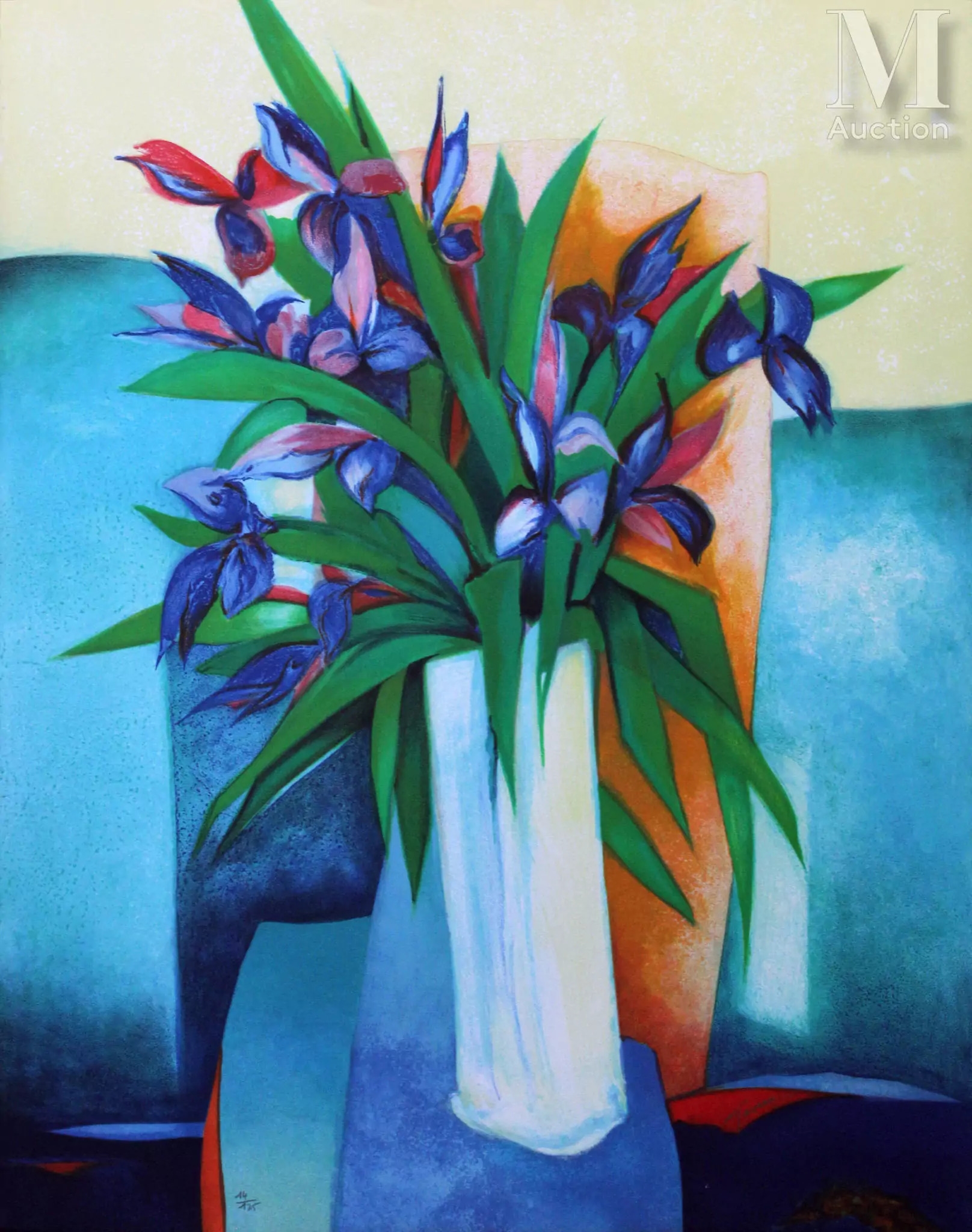 Claude Gaveau | Bouquet d'iris | MutualArt