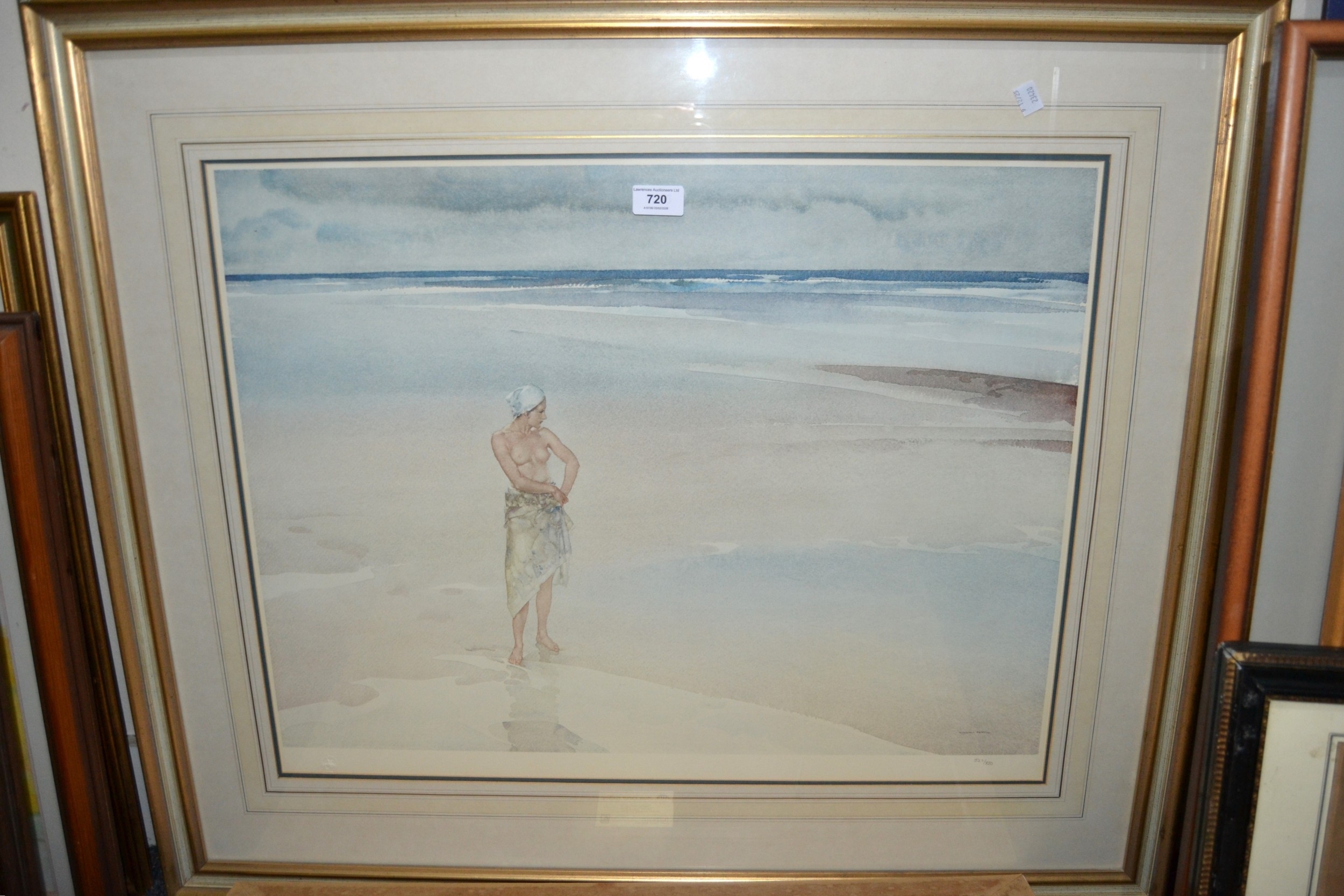 William Russell Flint | Lydia on the Sands | MutualArt