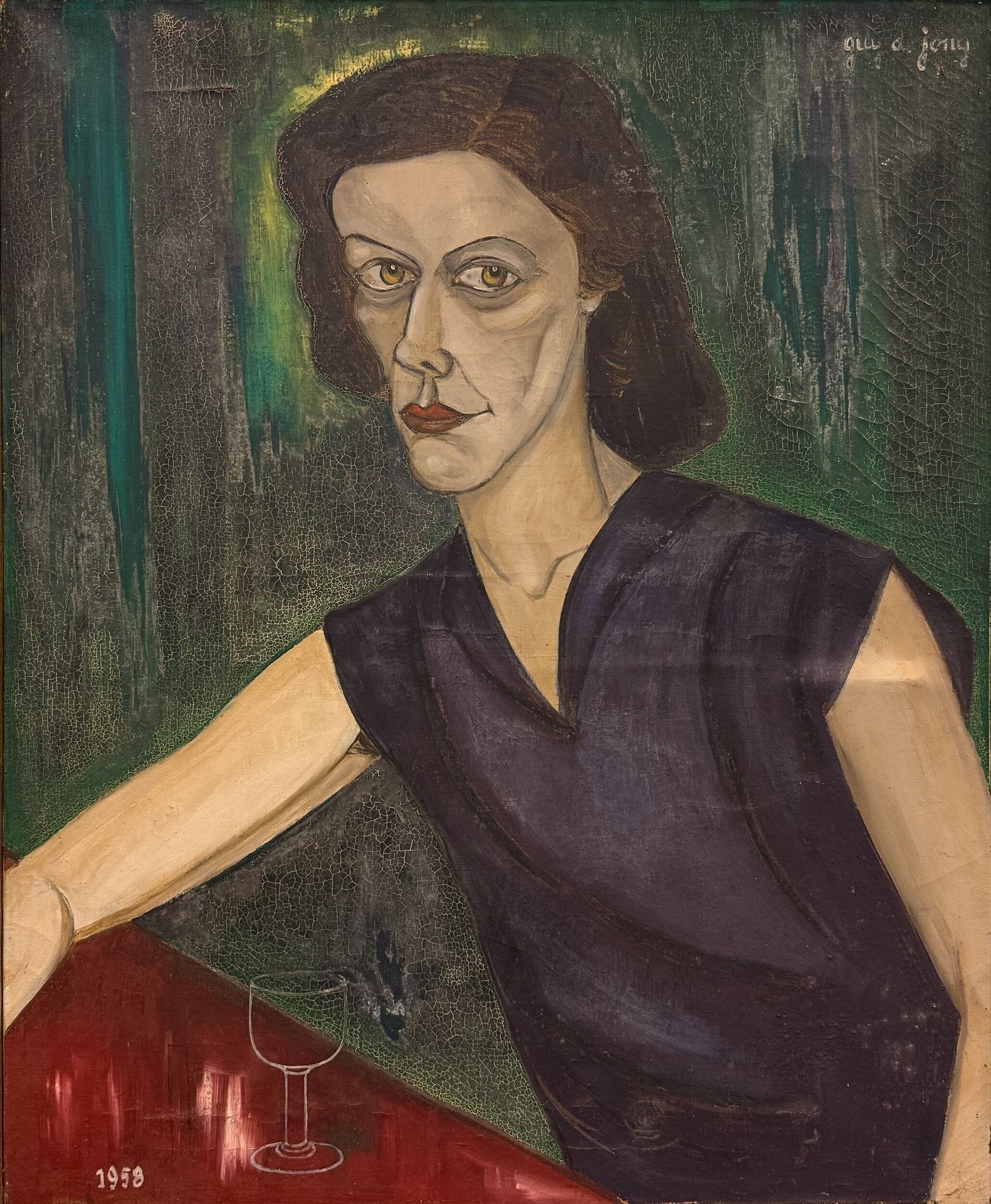 Guy de Jong‏ | Femme accoudée (1958) | MutualArt