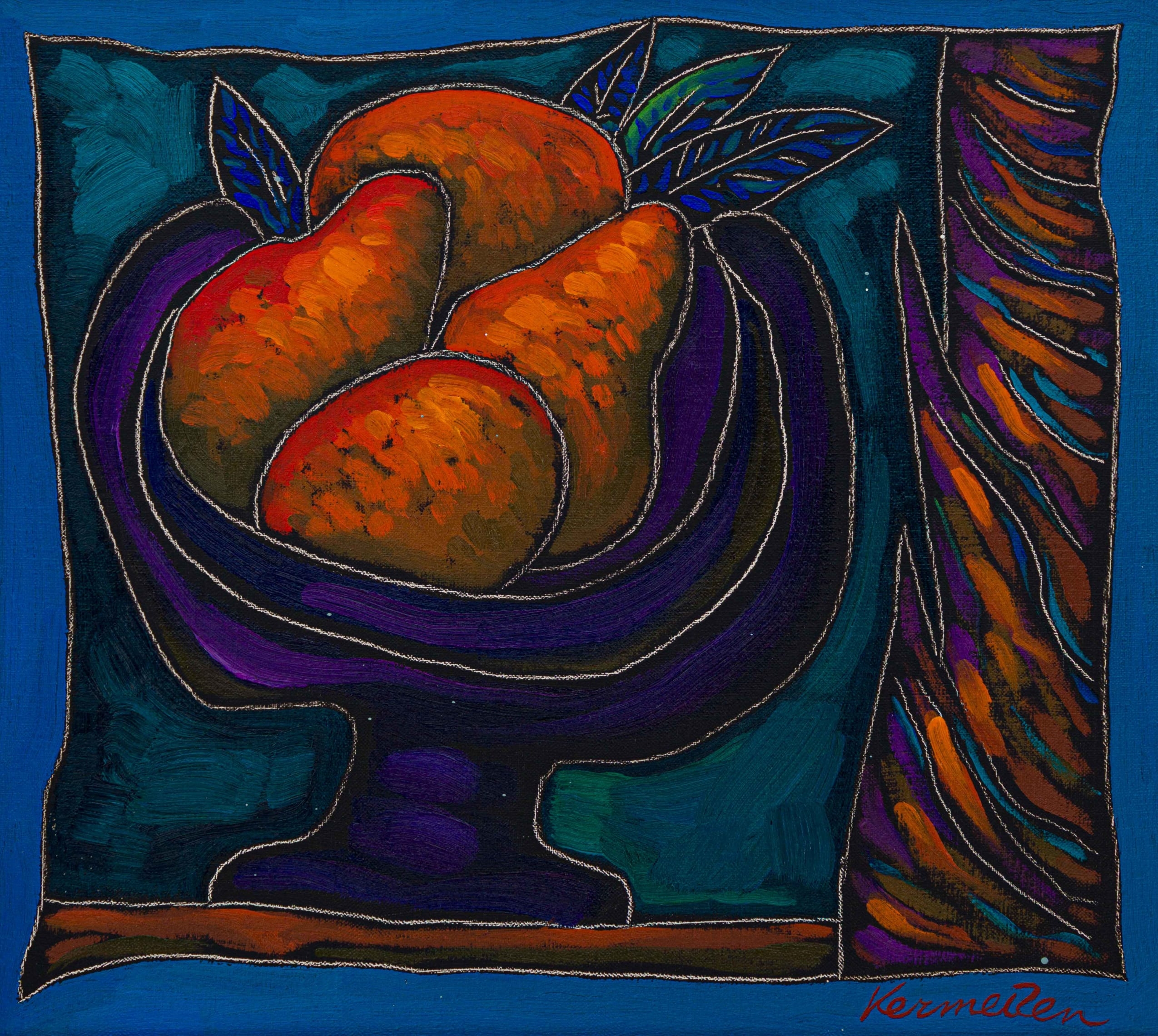 Jan Vermeiren | Purple Bowl with Pears | MutualArt